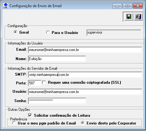 Envio de Email